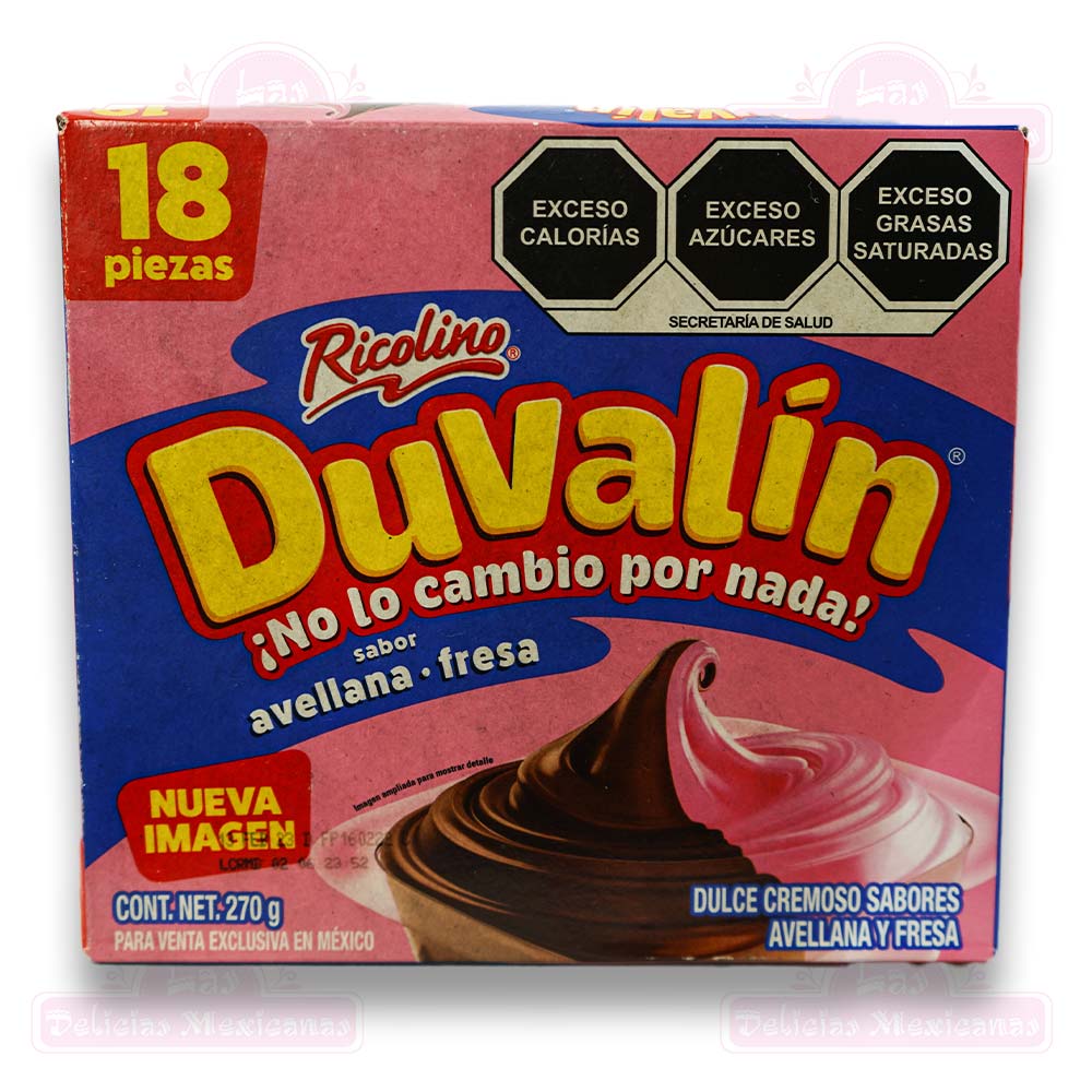 DUVALIN BI SABOR AVELLANA Y FRESA (18PC) – Las Delicias Mexicanas #2